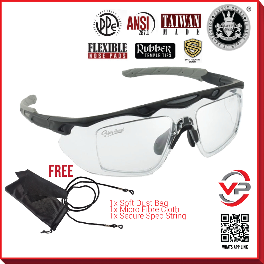 SAFETY GUARD S-207 RX SIRIM PRESCRIPTION GLASSES S207 SPEC SAFETY ANSI ...