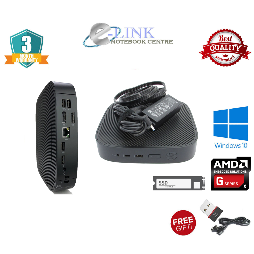 ( HP MINI PC Window 10 ) HP T530 THIN CLIENT / AMD GX-215JJ / 4-8GB RAM ...