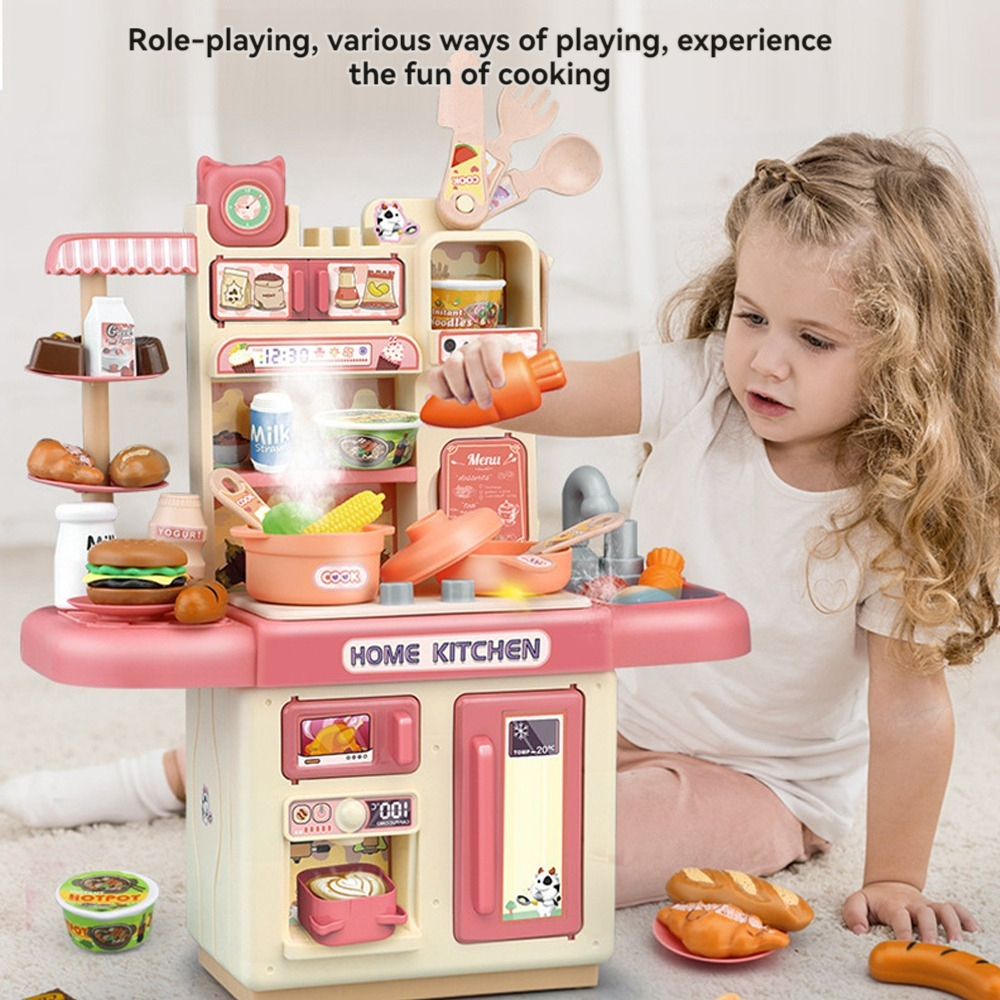 Deluxe Kitchen Cooking Toys Kids Pretend Play Set Toy Circulating Water ...