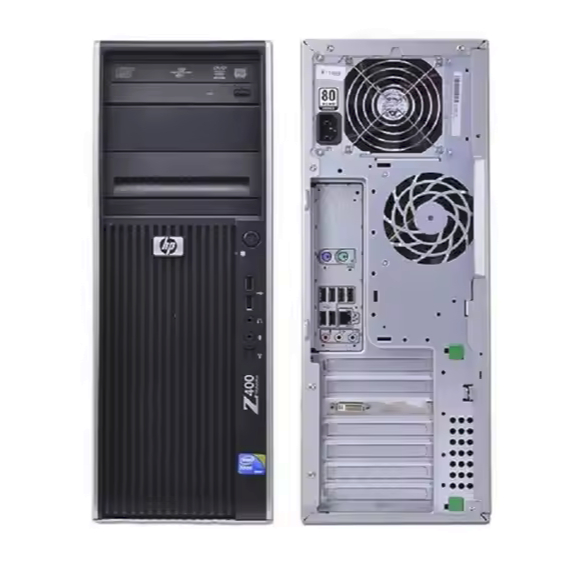 HP Z400 Workstation Tower PC Server Intel Xeon 4C W3550 8Gb 128GB SSD ...