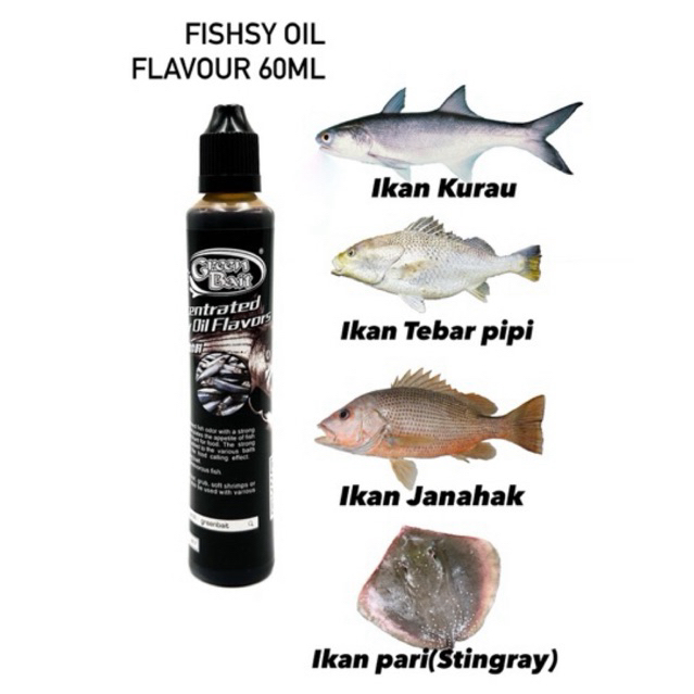 Greenbait Fishy Oil 60ml (Salted Water Bait / Fresh) Fishy Oil flavor ...