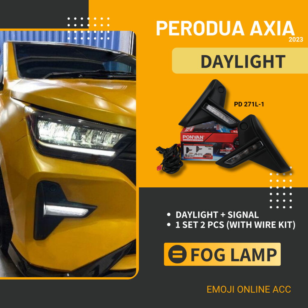 AXIA 2023 - 2024 NEW Fog Lamp DAYLIGHT Welcome Mode Daylight Running ...