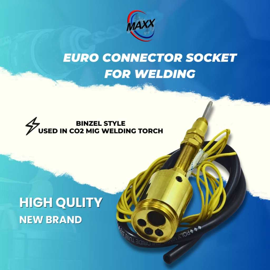CO2 MIG Welding Panel Adapter Connector Euro Panels Socket (Long ...