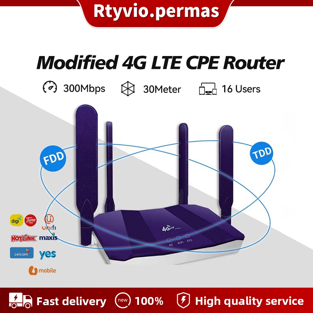 R8B,Purple 4 Antenna Modified Modem,ALL 3G/4G 300Mbps Modem Router Pluggable Router Sim Card ...