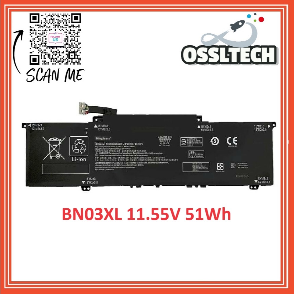 HP BN03XL ENVY X360 13-BA 13-AY 13-AR 15-ED 15-ES 15-EE 15-EU HSTNN ...