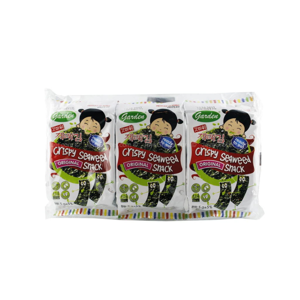 Garden Crispy Seaweed Snack 5g x 3 packet | Shopee Singapore