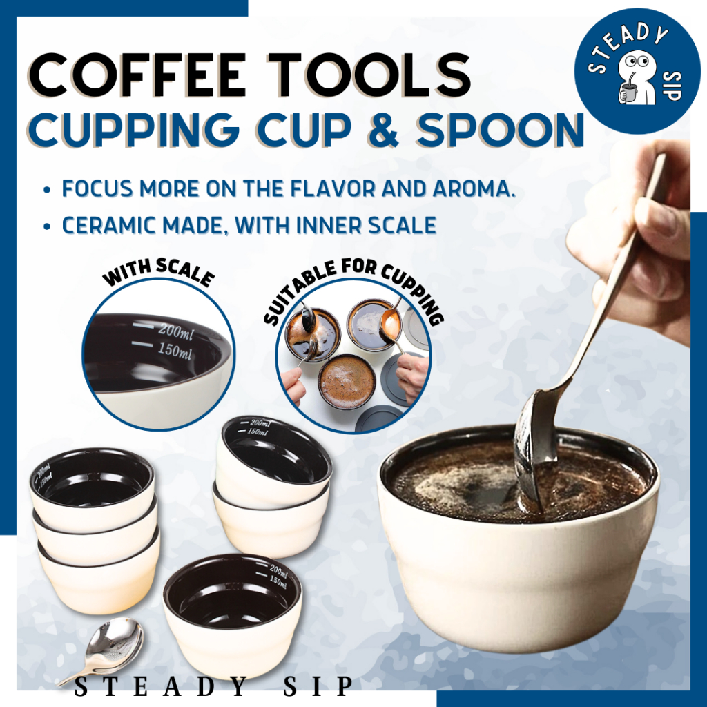 Steady Sip Ceramic Coffee Cupping Cup Cupping Bowl Coffee Cupping Spoon ...