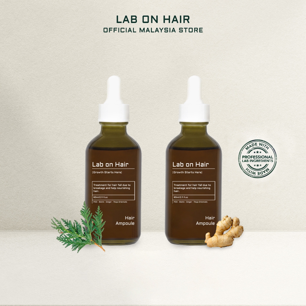 Lab On Hair 2Pcs HairFall Control - Reduces Hair Loss Rambut Rontok ...