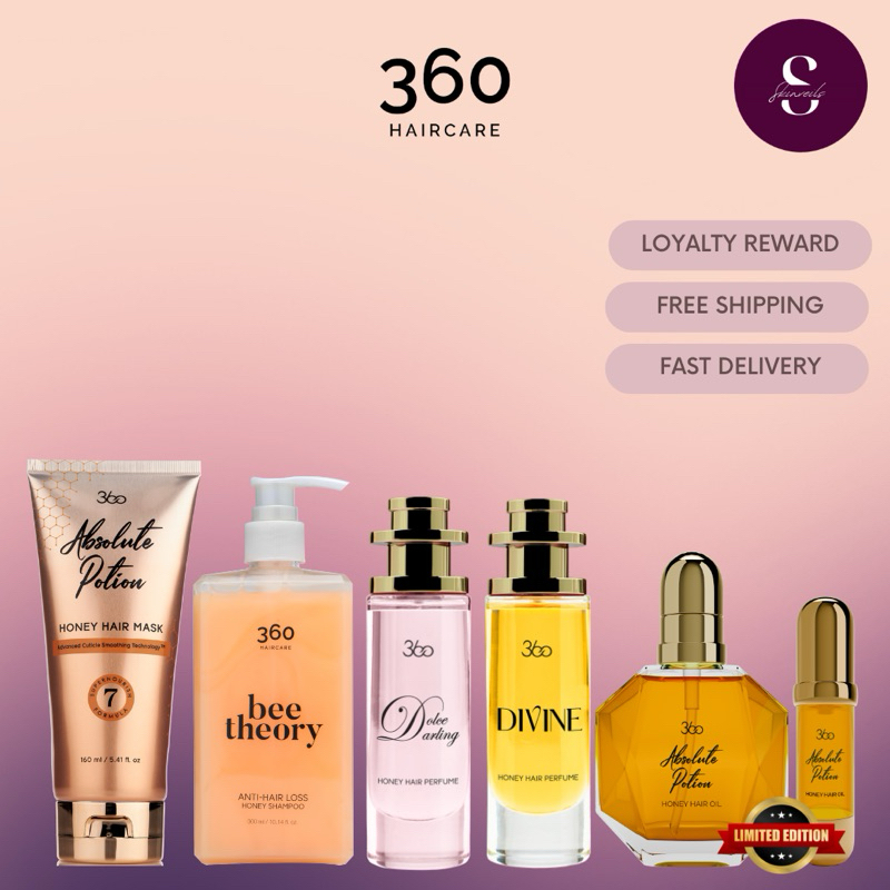 360 HAIRCARE Absolute Potion Honey Hair Oil (50ml) & Bee Theory Anti ...