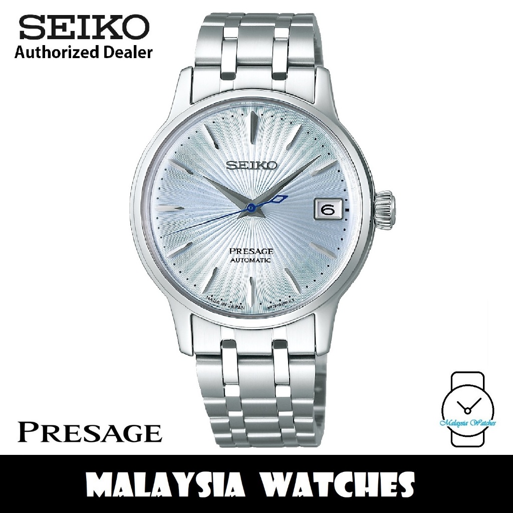 Seiko Presage Cocktail SRP841J1 Skydiving Ice Blue Dial Automatic ...