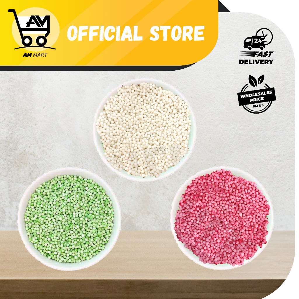 HIJAU MERAH PUTIH Green Seed Sago RAYA | Red | White 250g 500g 1kg ...