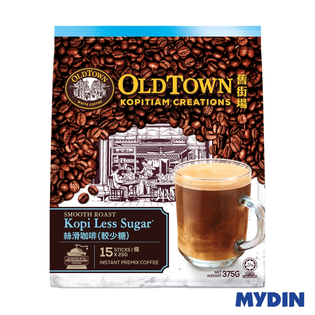 Old Town Kopitiam Creations Smooth Roast (15s x 25g) - Less Sugar ...