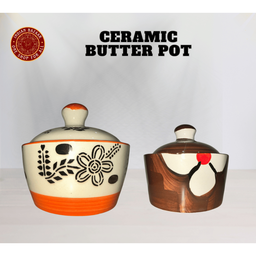 Ceramic Butter Pot Small and Big | Bekas Marjerin | Butter Keeper ...
