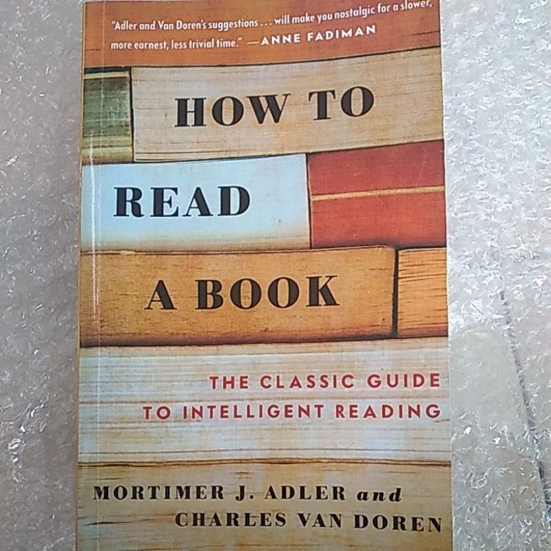 (new book) how to read a book (mortimer j. adler and charles van doren ...