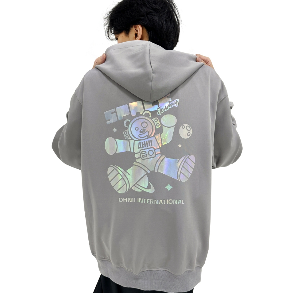 LASER REFLECTIVE SPACE JOURNEY BEAR JACKET (GREY) | Shopee Singapore