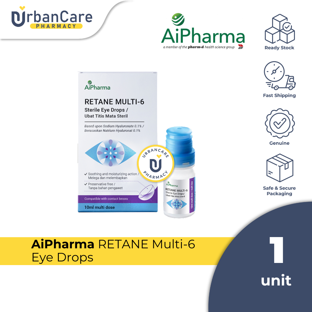 Retane Multi-6 Sterile Eye Drop 10ml | Shopee Singapore