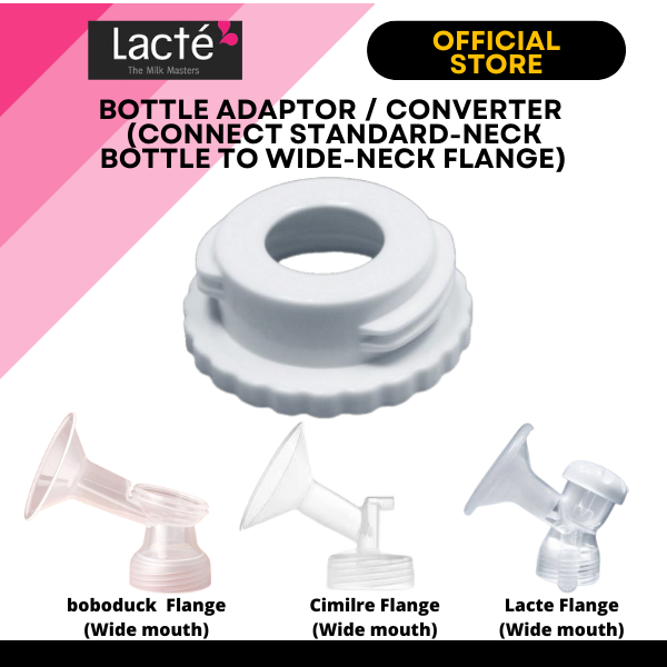 Lacte Adapter/Bottle Changer (Standard Neck Bottle Connector to Wide ...