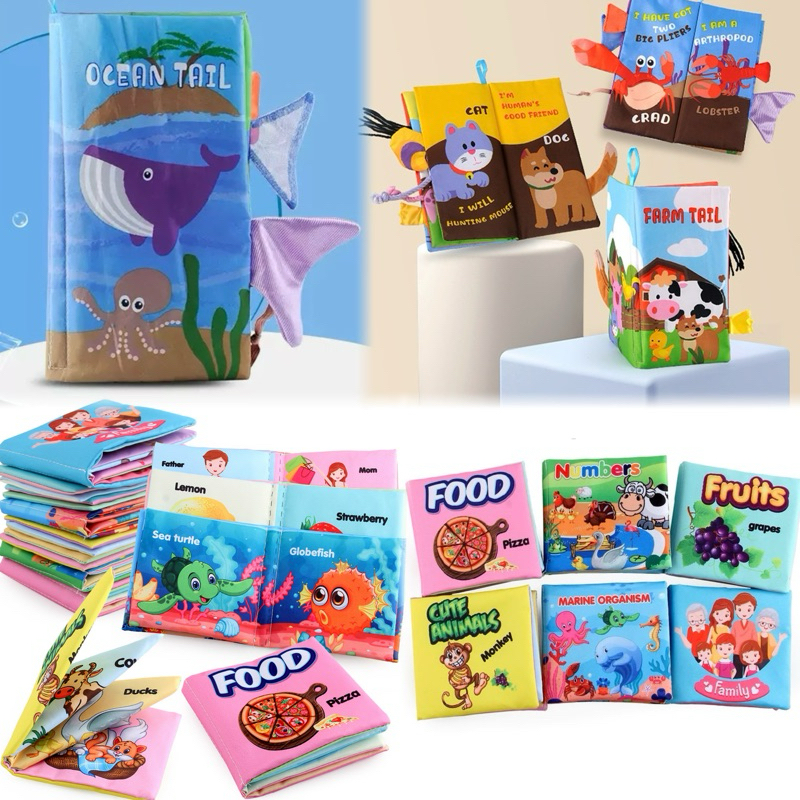 Baby Soft Cloth Book Buku Early Learning Fabric Softbook Toys Newborn ...