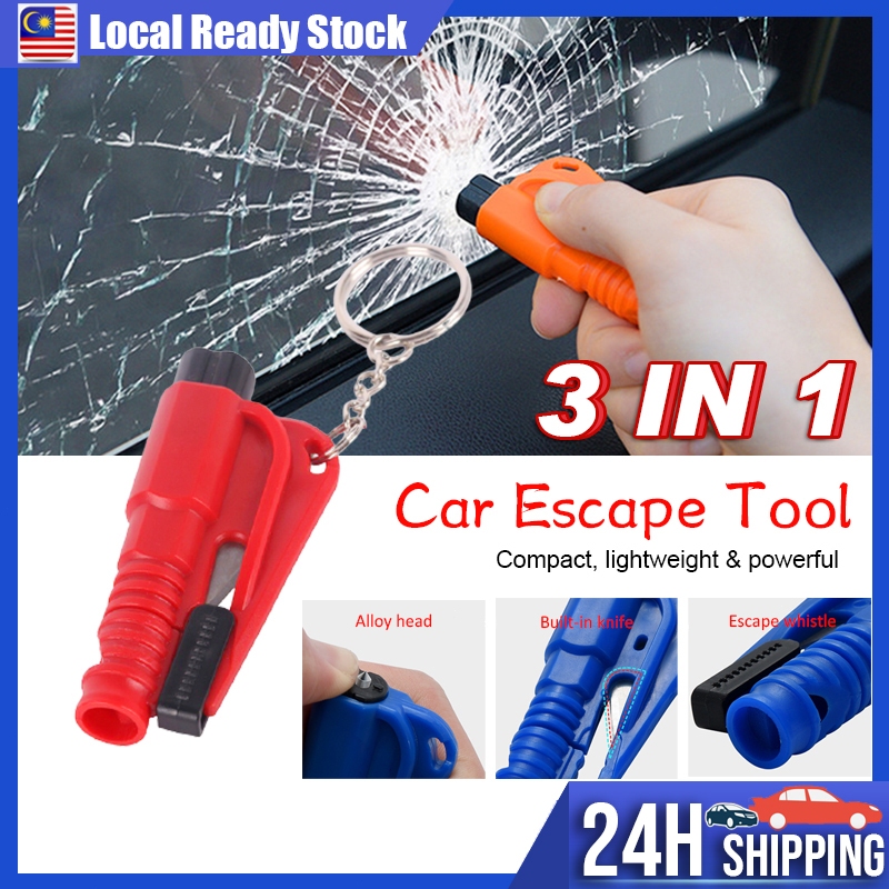 Auto Safety Hammer 3 IN 1 Mini Car Escape Tool Window Glass Breaker ...