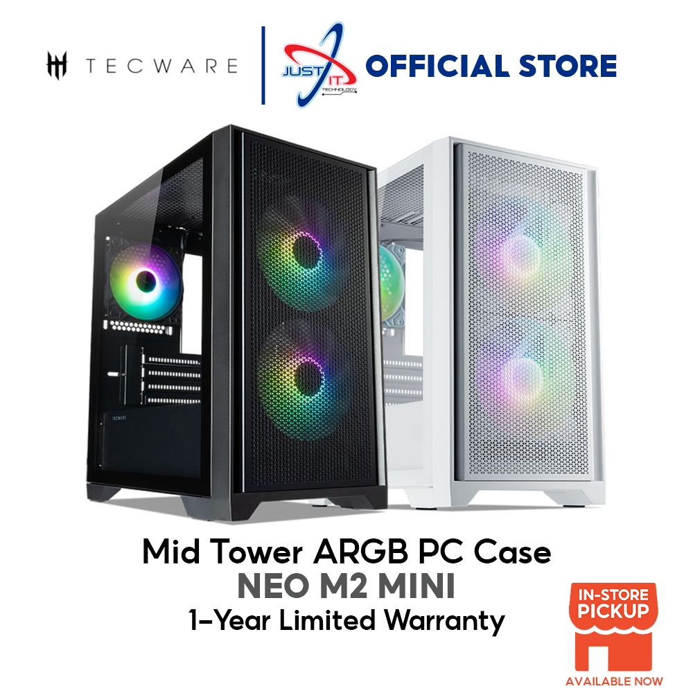 TECWARE Neo M2 Omni/Forge M2 ARGB MATX Gaming Casing - Black/White ...