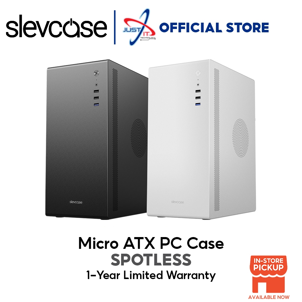 SLEVCASE SPOTLESS MICRO ATX CASING (BLACK / WHITE) | Shopee Singapore