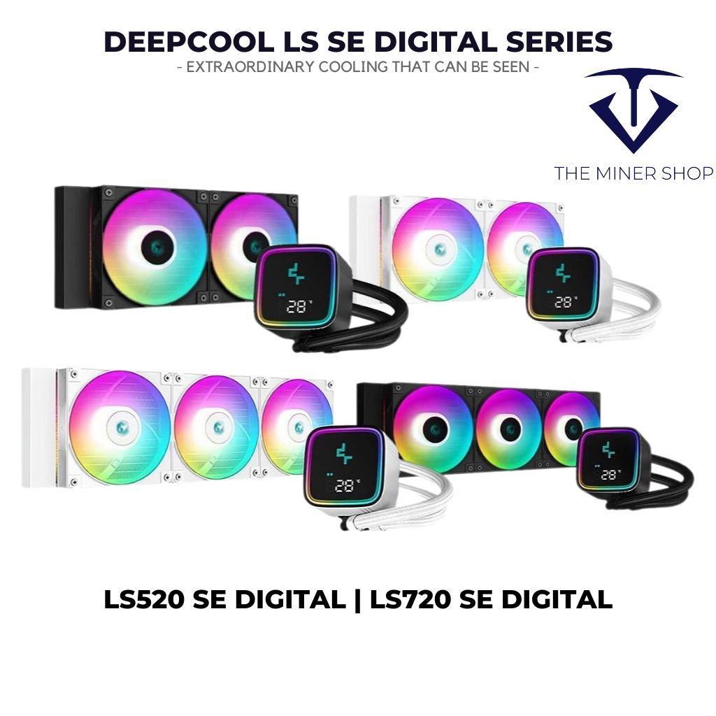 Deepcool LS520 / LS720 SE Digital Black / White Series AiO CPU Cooler ...