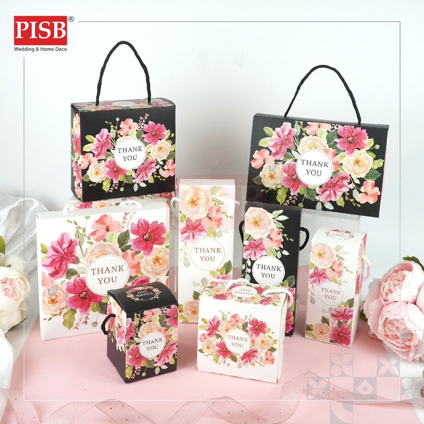 2138-45(10Pcs/Pkt) Flower Box Goodies Box Doorgift Box Wedding Souvenir ...