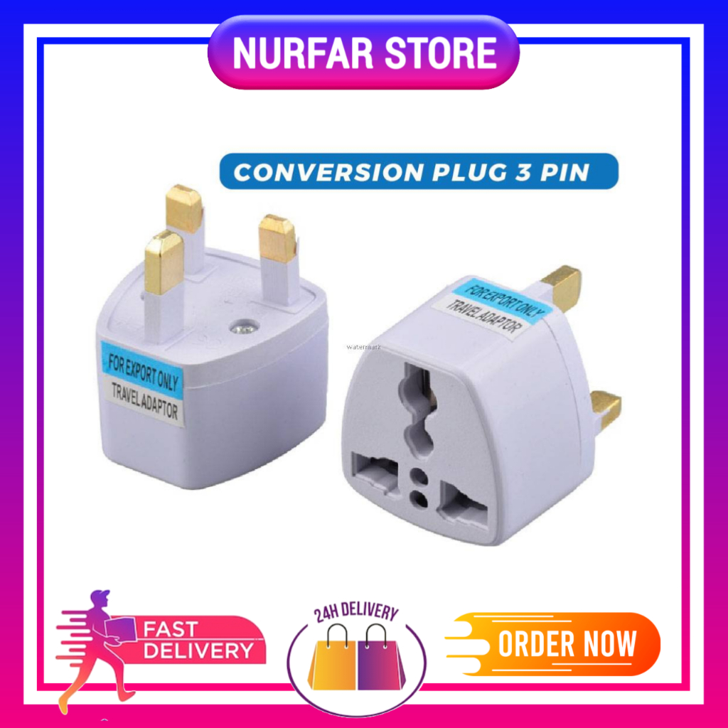 Universal 3 Pin Travel Power Plug US/EU/AU To UK/HK 3 Pin Socket ...