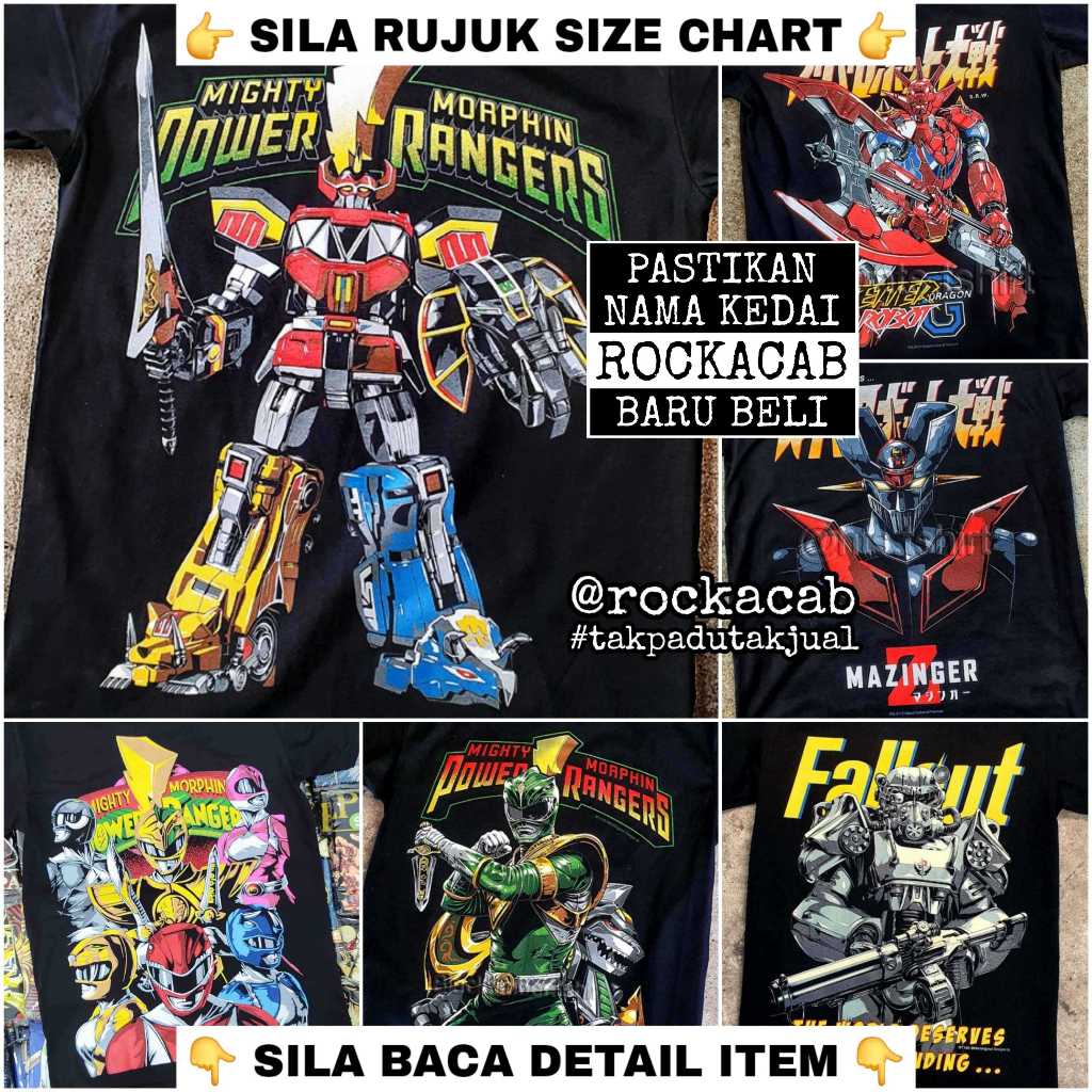 (Pit 17-25) Baju Power Rangers Fallout Mazinger Getter Mecha Robot ...