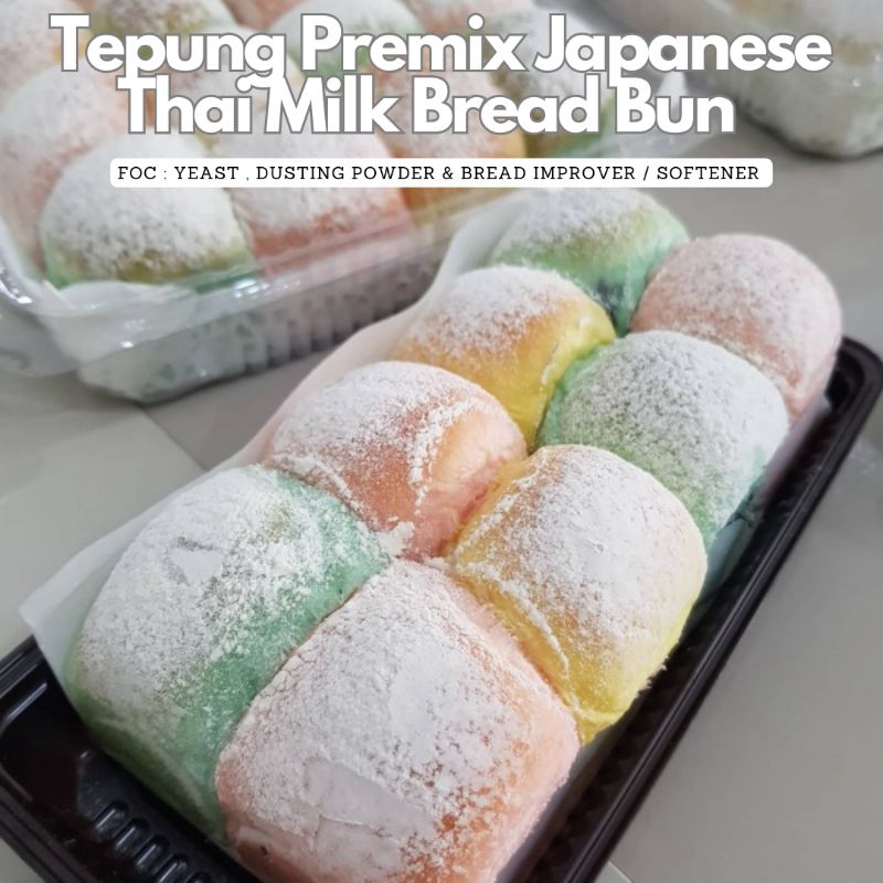 Tepung Premix Roti Thai Japanese Milk Bread Premix 600g | Hokkaido Thai ...