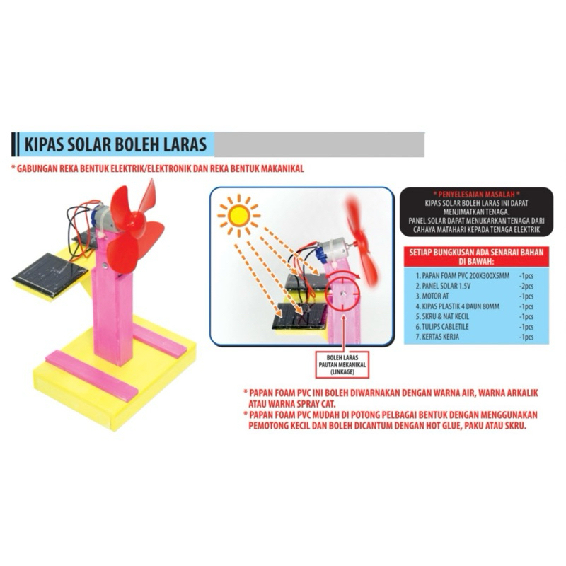Rbt Project Set Form 3 - Adjustable Solar Fan | Shopee Singapore