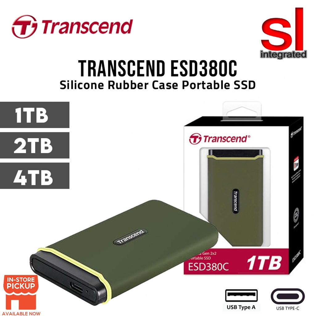 TRANSCEND ESD380C USB 3.2 GEN 2x2 TYPE-C PORTABLE SSD WITH ANTI-SHOCK ...