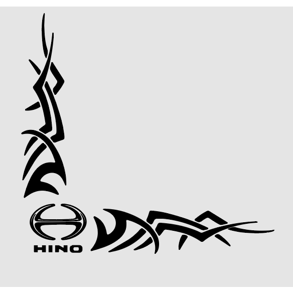 STICKER HINO, DESIGN HINO SESUAI UNTUK CERMIN DAN BODY LORRY, STICKER ...