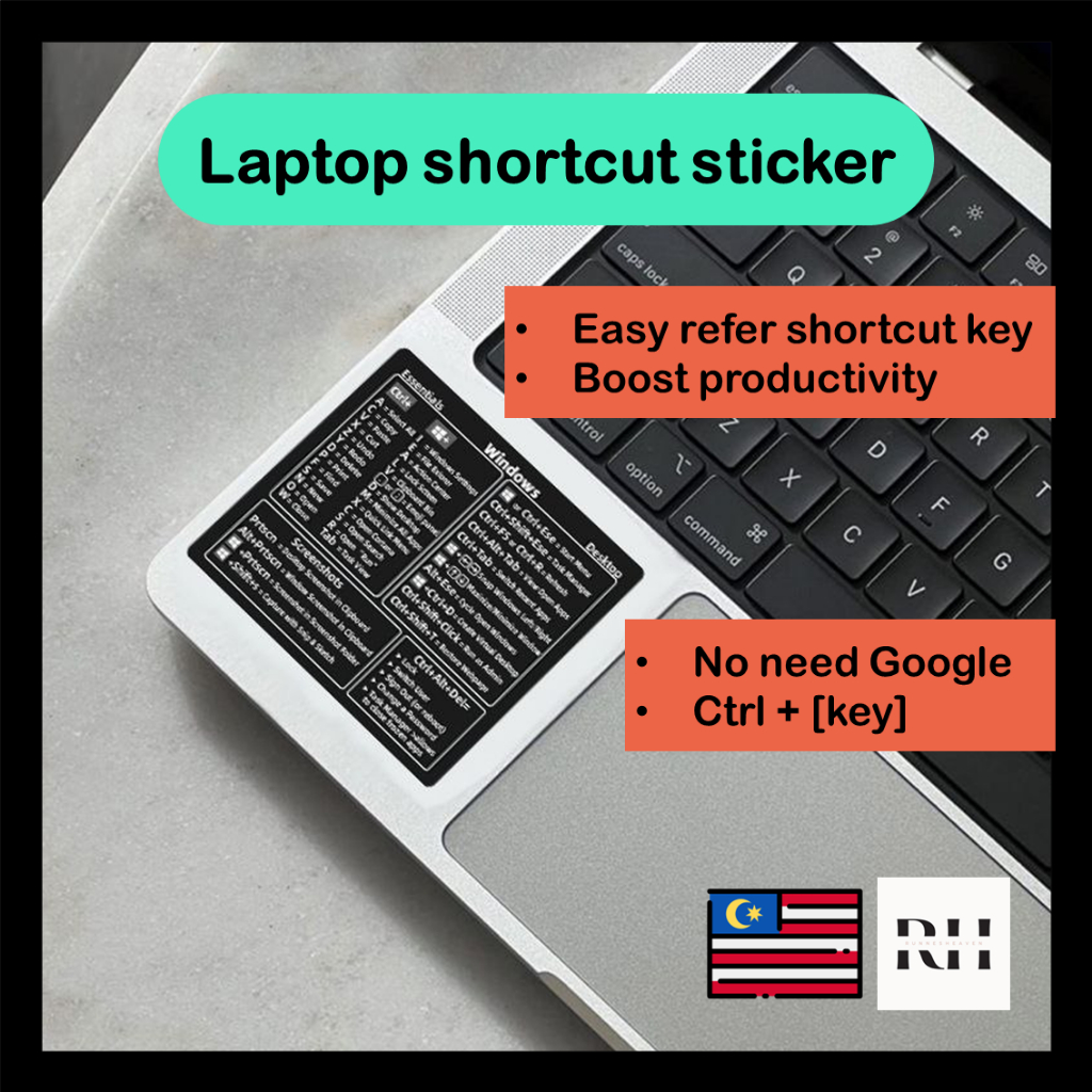 | Convenient Windows PC Reference Keyboard Shortcut Sticker Adhesive ...