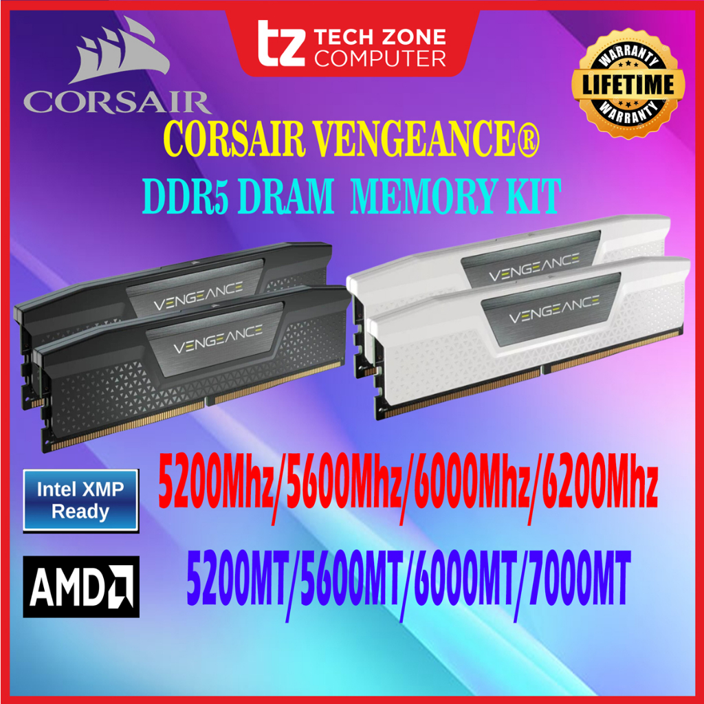 CORSAIR VENGEANCE DDR5 DRAM MEMORY KIT (INTEL XMP/AMD MT) | Shopee Singapore
