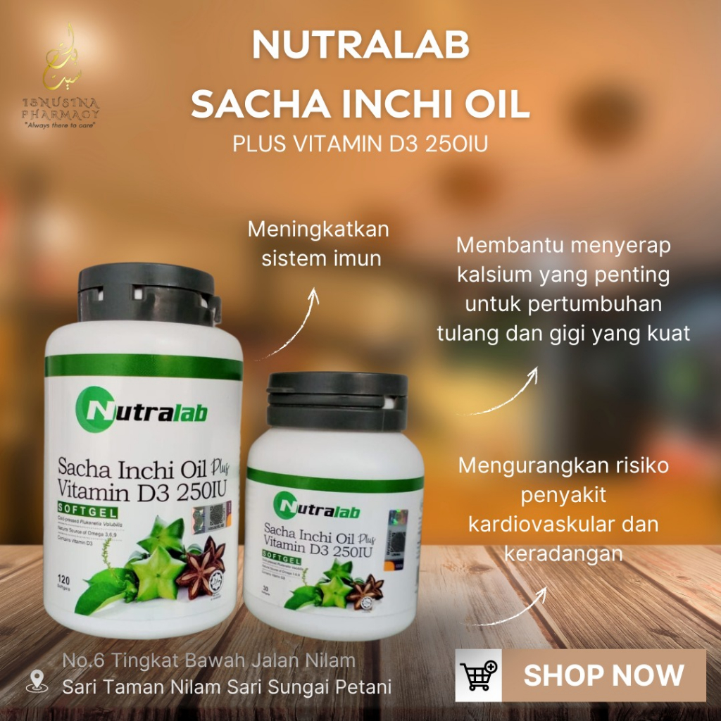 NUTRALAB SOFTGEL SACHA INCHI OIL / MINYAK SACHA INCHI - HALAGEL ...