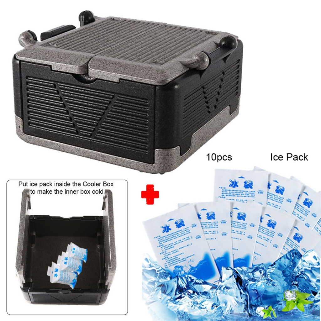 Camping Cooler Box Foldable Ice Cooler Food Storage Box Kotak Ais Box ...