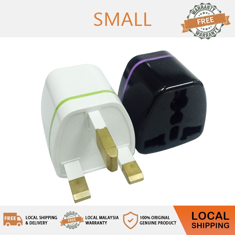 2 Pin To 3 Pin UK Plug Adapter Plug Colour Random 1 Pcs | Shopee Singapore