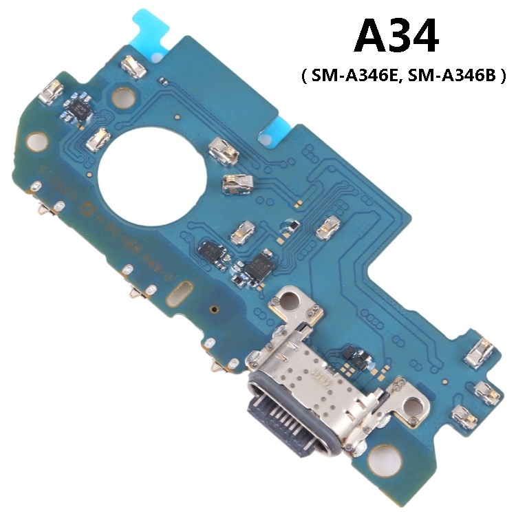 Samsung Galaxy A34 ( SM-A346 , SM-A346B ) USB Data Charge Charging Port PCB Dock Connector Mic ...
