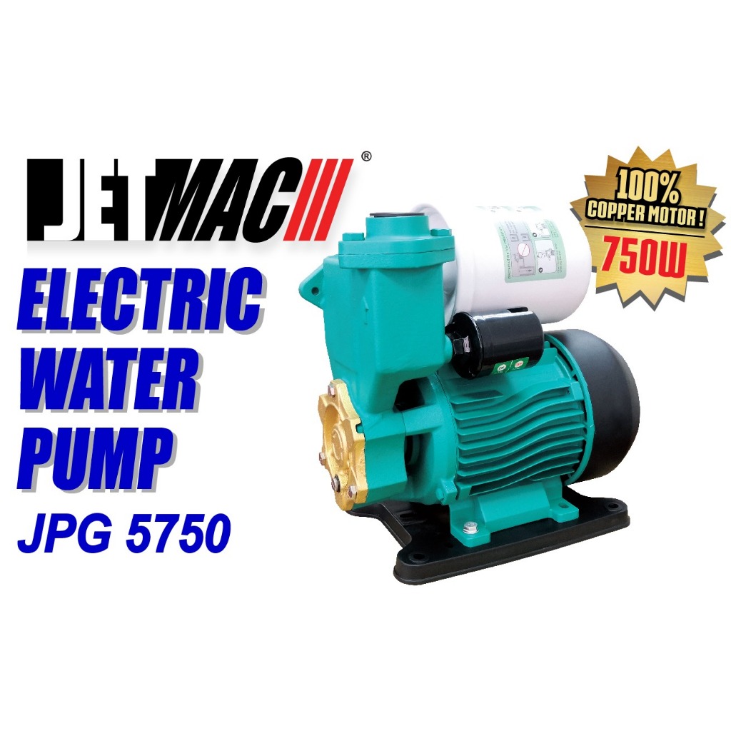 JETMAC AUTOMATIC ELECTRIC WATER PUMP 750W (JPG5750) | Shopee Singapore
