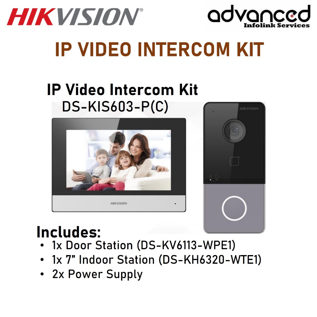 HIKVISION IP Video Intercom Kit DS-KIS603-P(C) | Shopee Singapore
