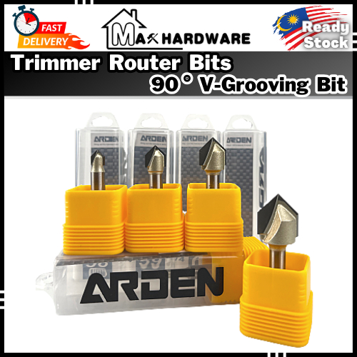ARDEN Router Bit - 90 V-Grooving Bit ( 58 / 59 / 60 / 61 / 71) | Shopee ...