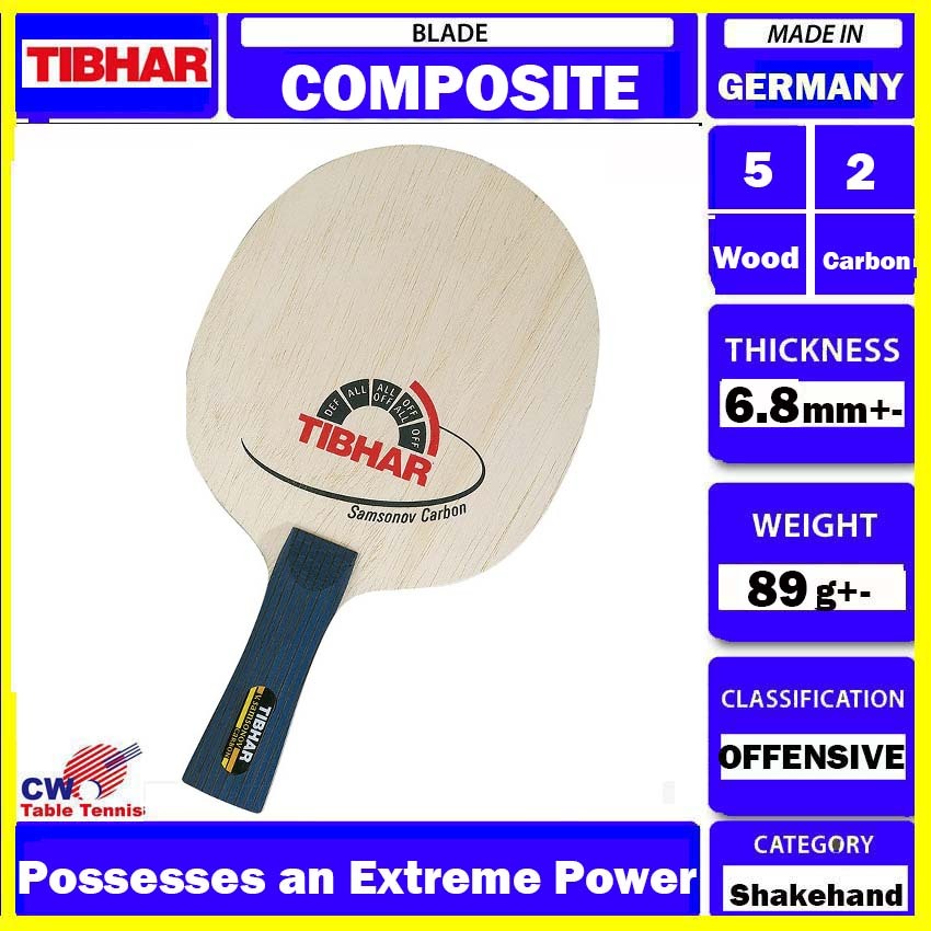 Tibhar Samsonov Carbon BAT Table Tennis Blade BAT PADDLE PING PONG KAYU ...