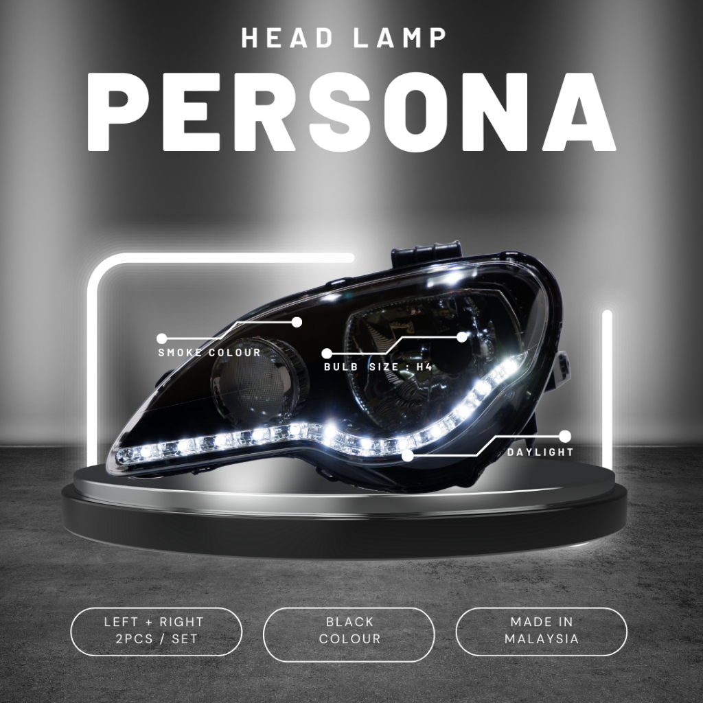 Proton Gen 2 head lamp with led stripe for Proton Persona Gen2 Lampu ...