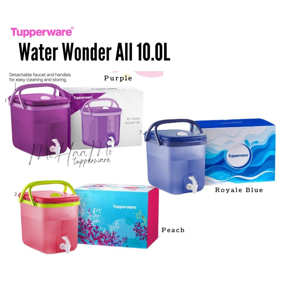 Tupperware Water Dispenser WonderAll 10.0L BPA Free Bekas Air dengan ...