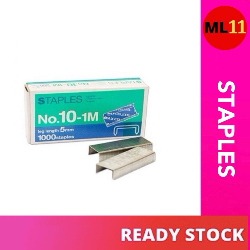 (6 PCS) Staples No.10-1M Dawai Kokot Ubat Stapler HD-10 Stapler ...