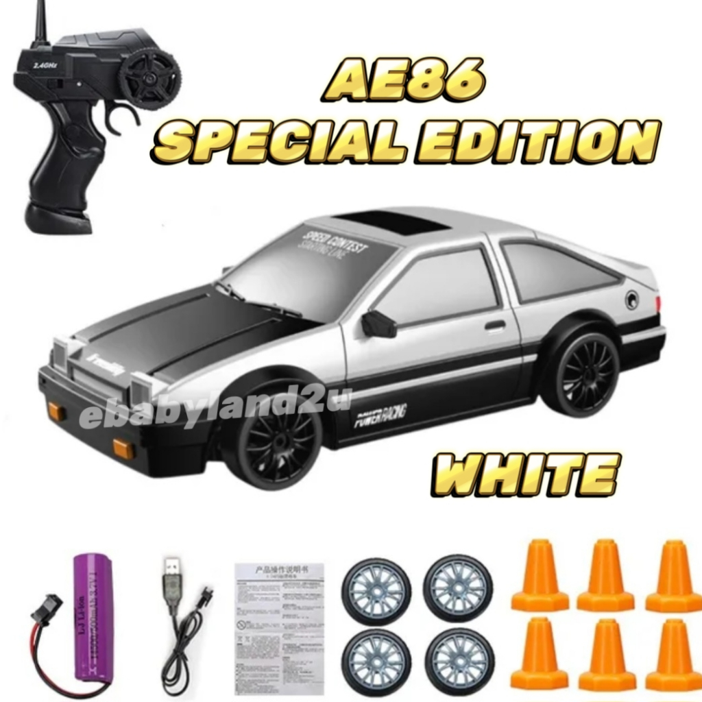 RC Drift 1:24 Kereta Kontrol Drift 4WD RC Car Racing Car AE86 GTR Honda ...