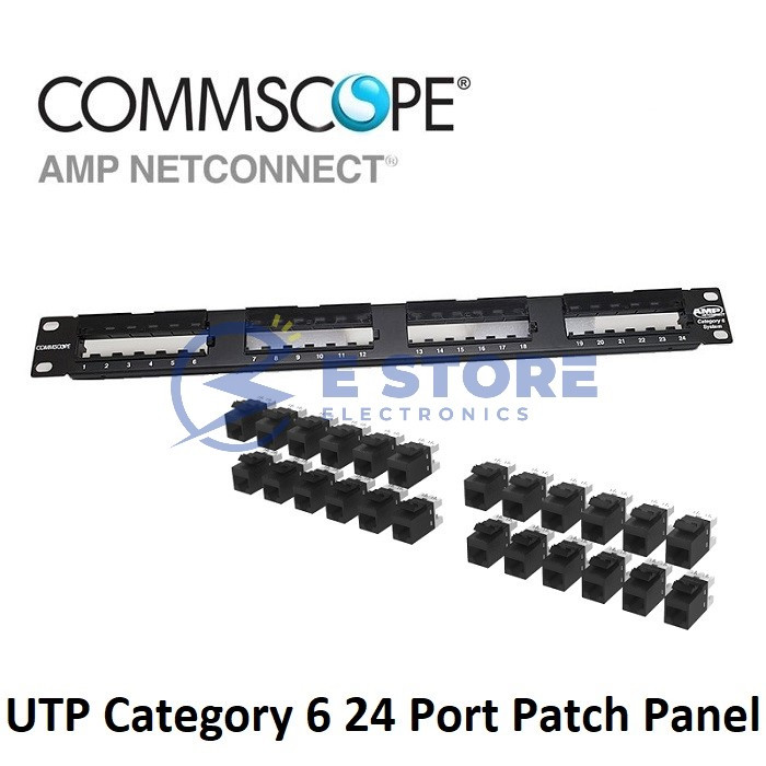 Commscope AMP UTP Category 6 24 Port Patch Panel | Shopee Singapore