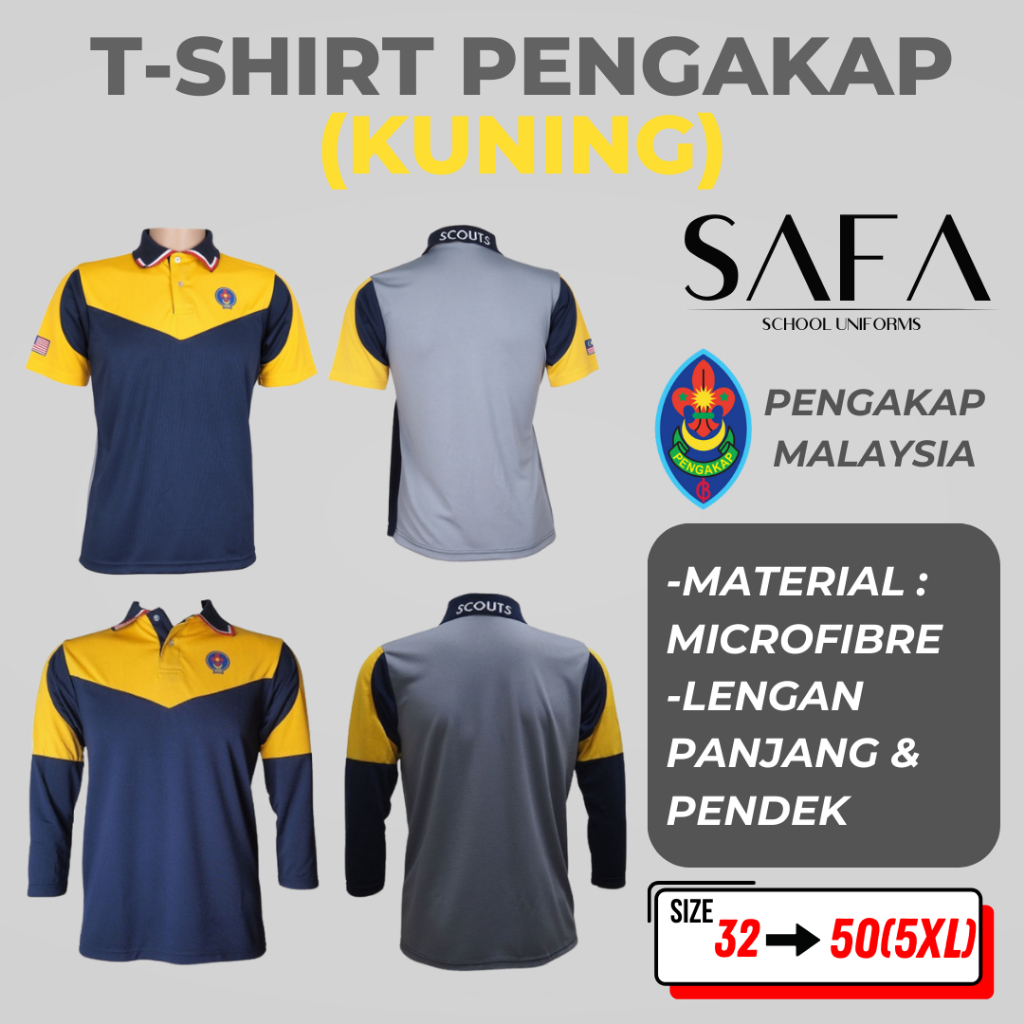 New Yellow High School Scout Uniform Kokurikulum Muda School | Shopee ...