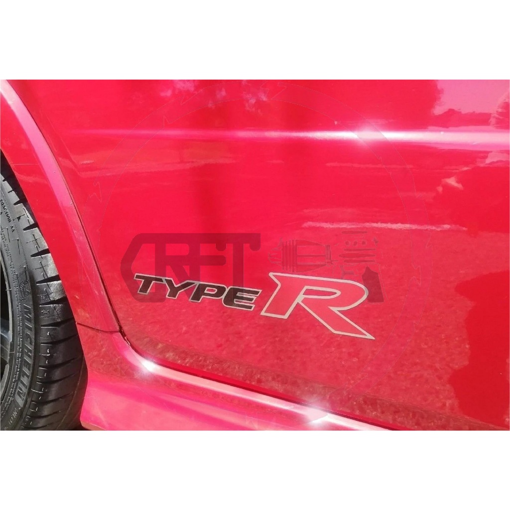 CFS581 2X pcs Honda Civic Type R Stiker Sticker Vinyl Decal Stripes ...